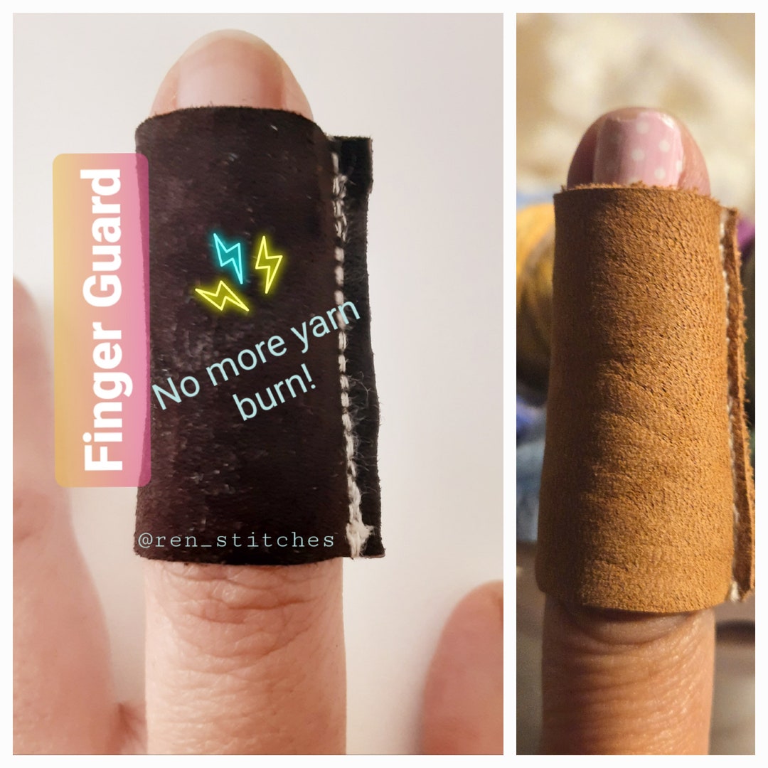 Recycled Genuine Leather Finger Thimble for Crochet, Needle Felting ...