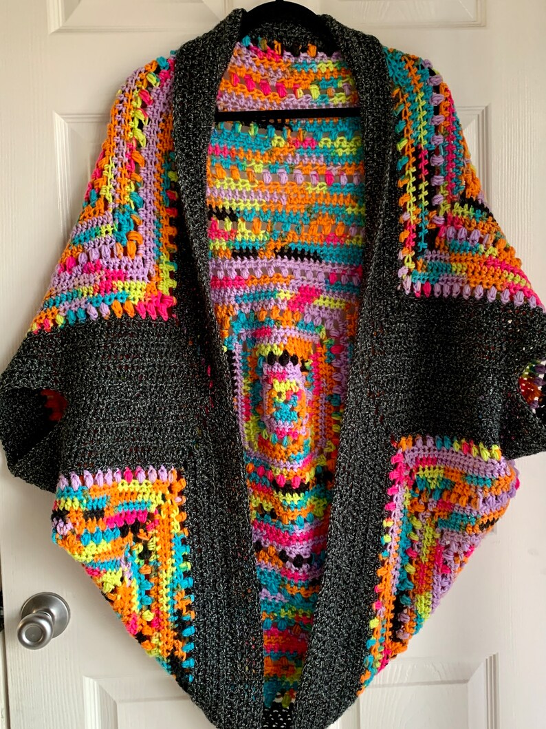 Puff Stitch Slouchy Cardi Crochet Pattern - PATTERN ONLY - Crochet ...