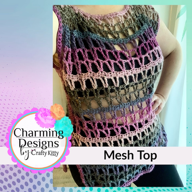 Mesh Top Crochet Pattern - PATTERN ONLY - Crochet Pattern With Photos ...