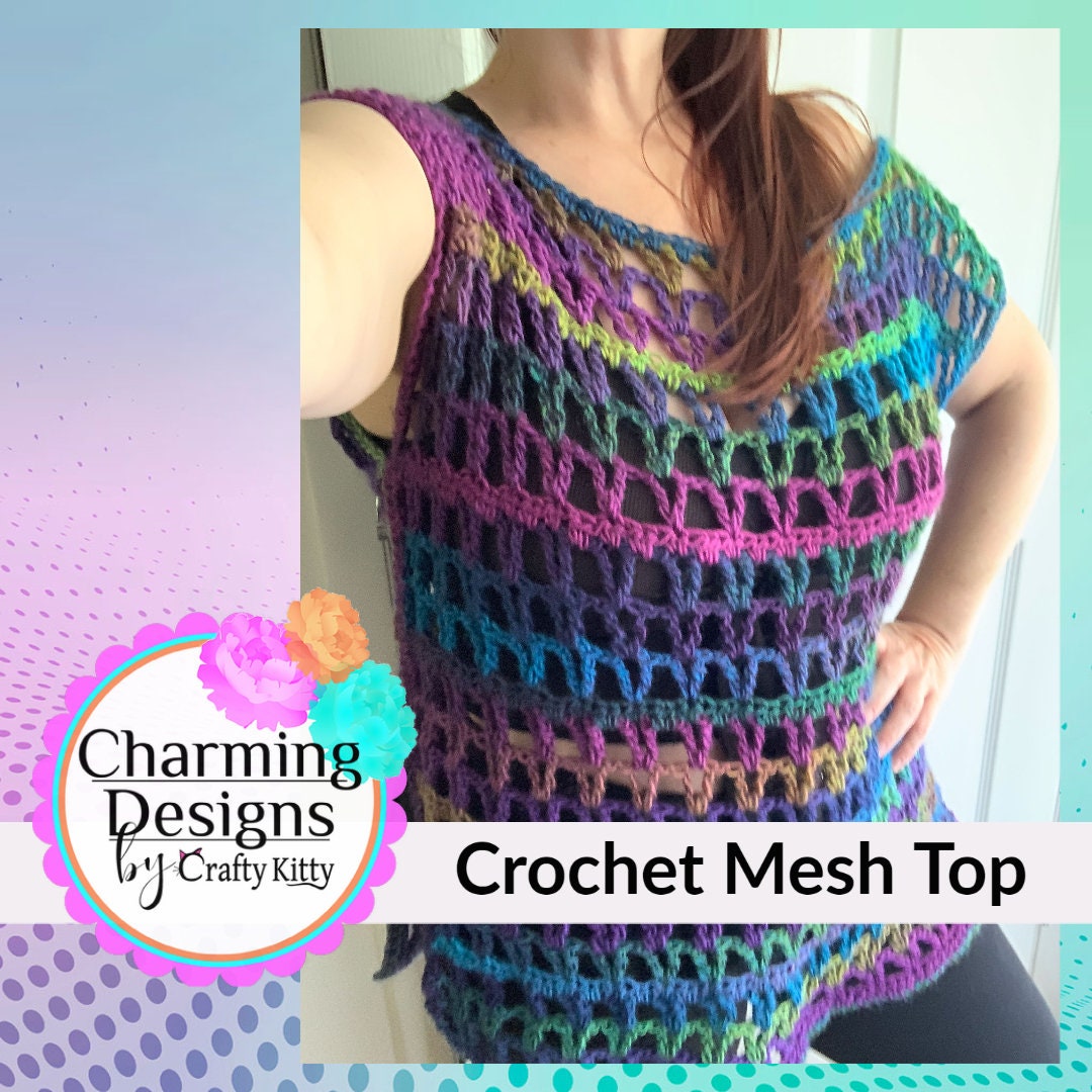 Mesh Top Crochet Pattern PATTERN ONLY Crochet Pattern With Photos ...