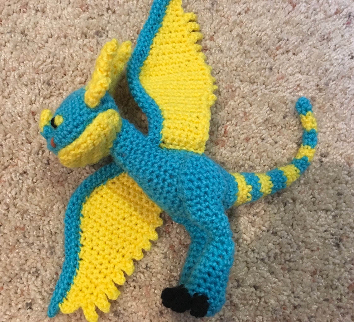 Crochet Stormfly the Deadly Nadder PDF Pattern digital - Etsy