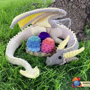 Crochet Dragon Eggs and Nest PDF Pattern (large and Small Eggs and ...