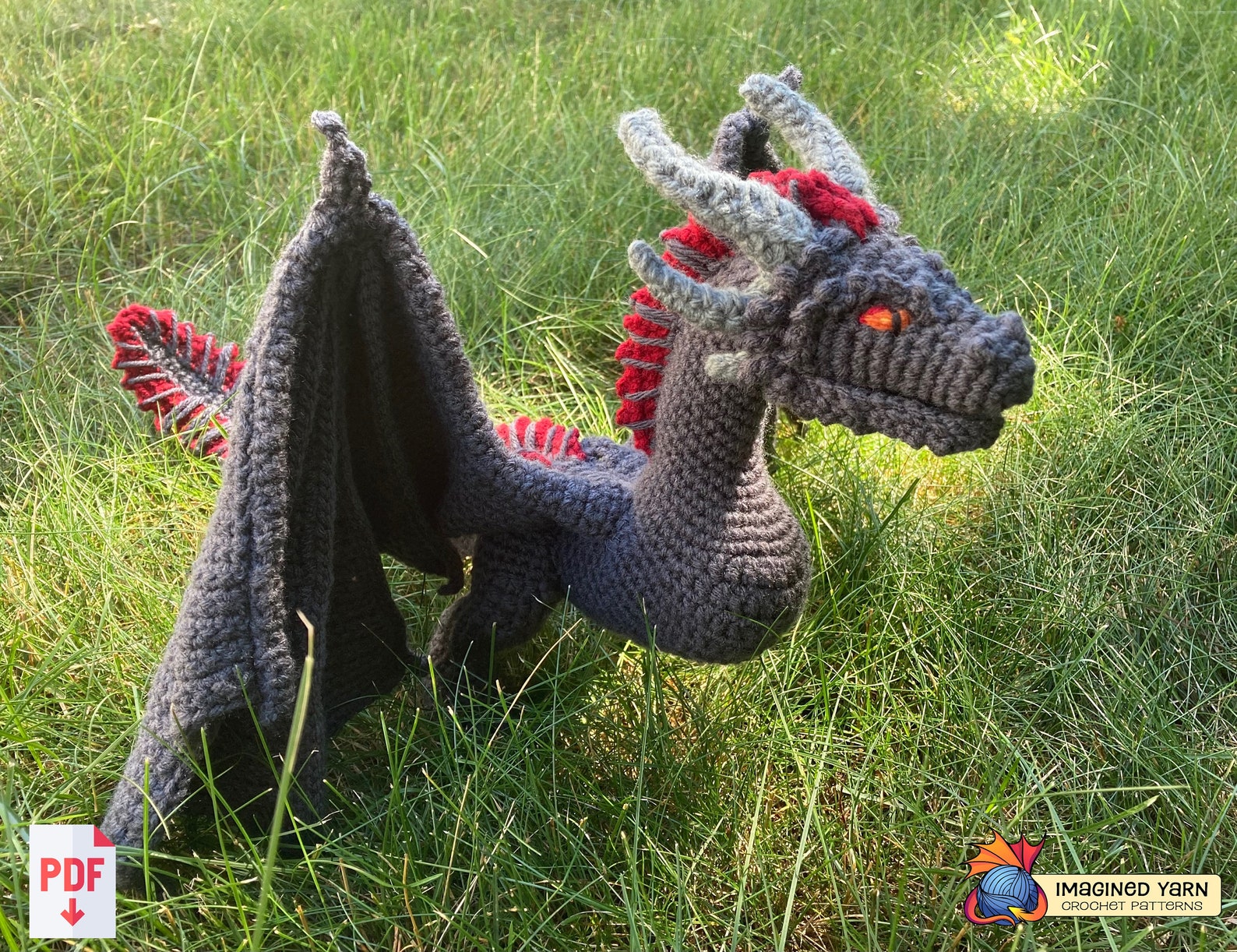 Crochet Giant Wyvern Dragon PDF Pattern digital Pattern Only, NOT the ...