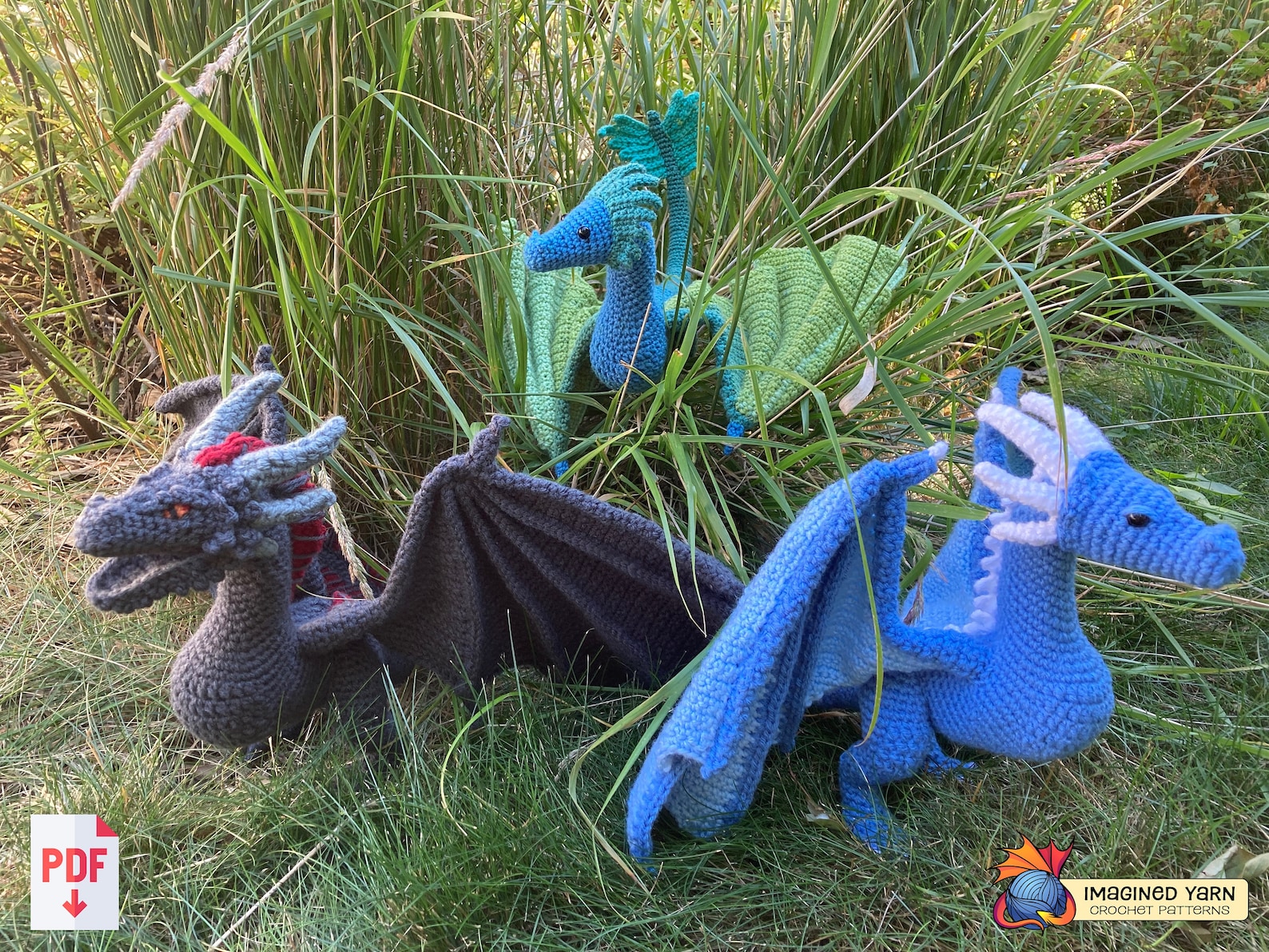 Crochet Giant Wyvern Dragon PDF Pattern digital Pattern Only, NOT the ...