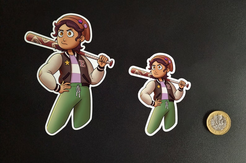 Luz Noceda Glyph Baseball Bat the Owl House Sticker - Etsy