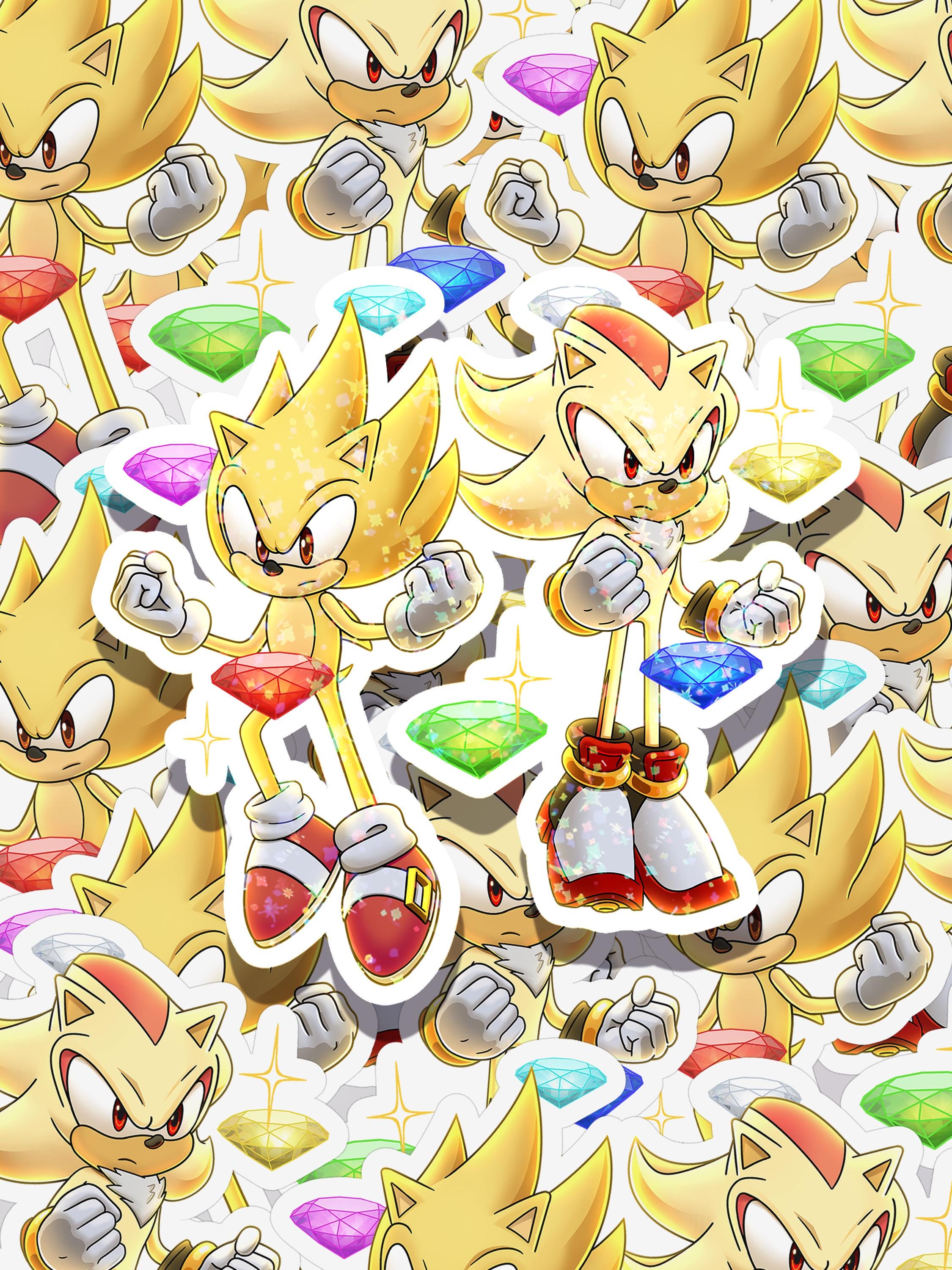 Custom Holographic Sonic the Hedgehog Waterproof Vinyl Sticker - Super ...