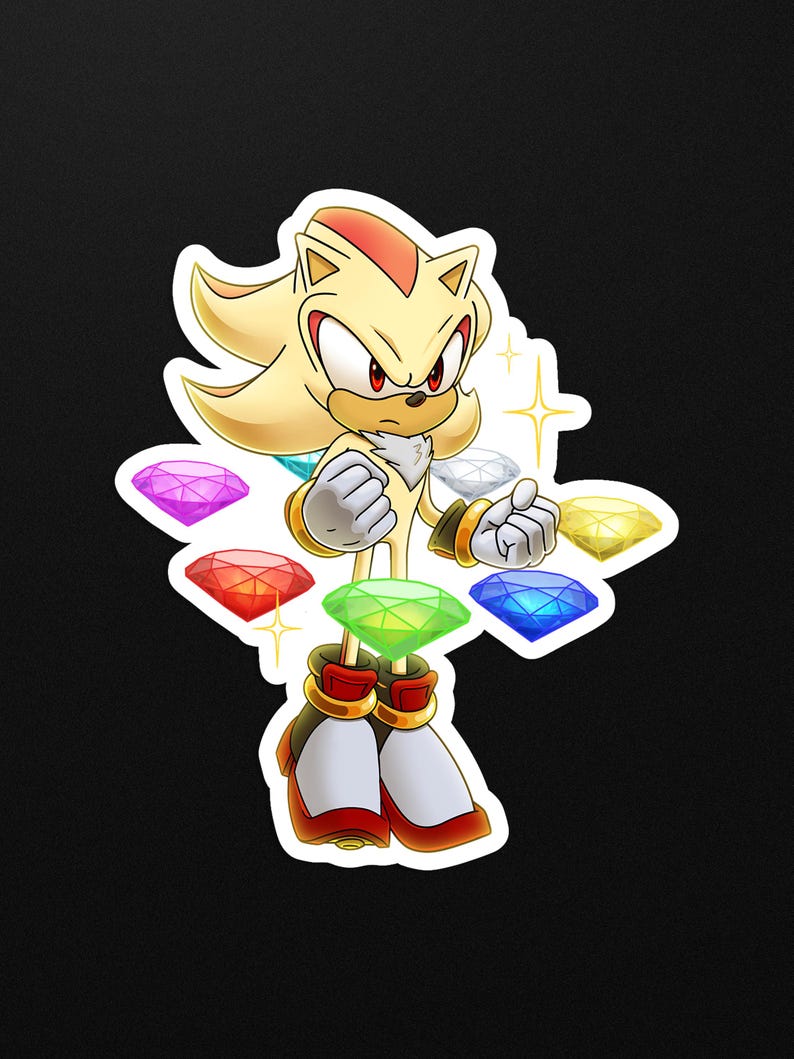 Custom Holographic Sonic the Hedgehog Waterproof Vinyl Sticker - Super ...