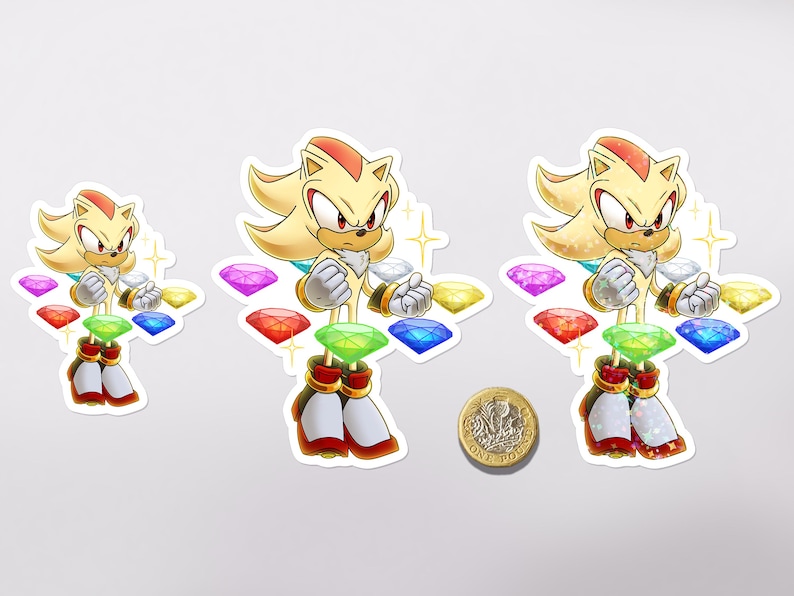 Custom Holographic Sonic the Hedgehog Waterproof Vinyl Sticker - Super ...