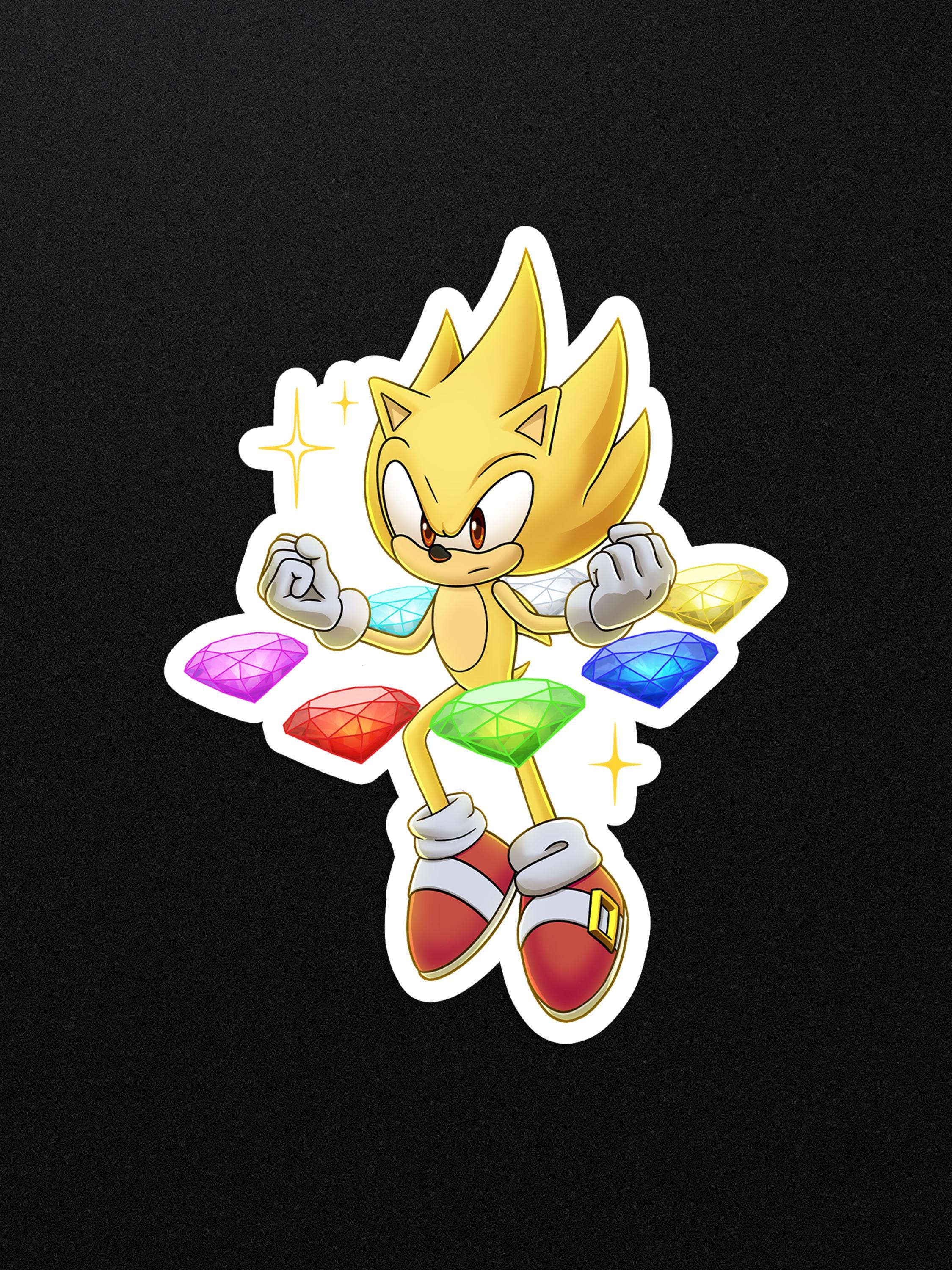 Custom Holographic Sonic the Hedgehog Waterproof Vinyl Sticker - Super ...