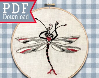 Dragonfly Hand Embroidery - Etsy