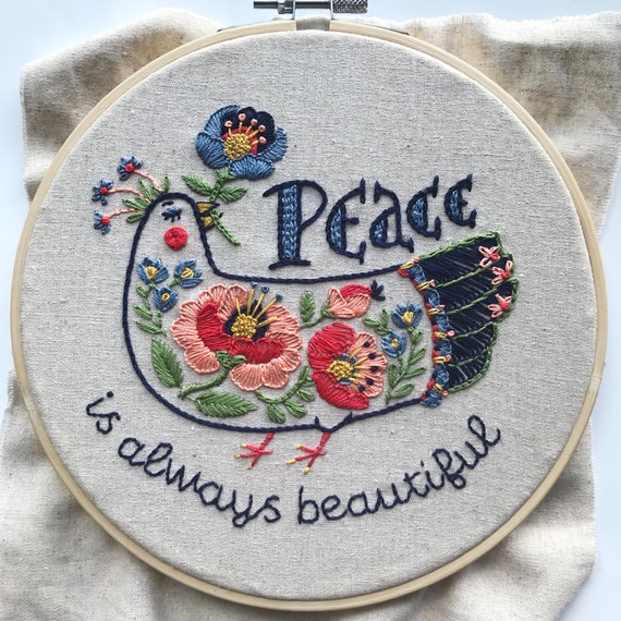 Peace Embroidery Design Embroidery Design: Hippie Art Heart Peace