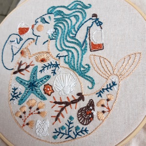 Hand Embroidery Pattern ; Mermaid Design ; Instant Download ; Ocean ...