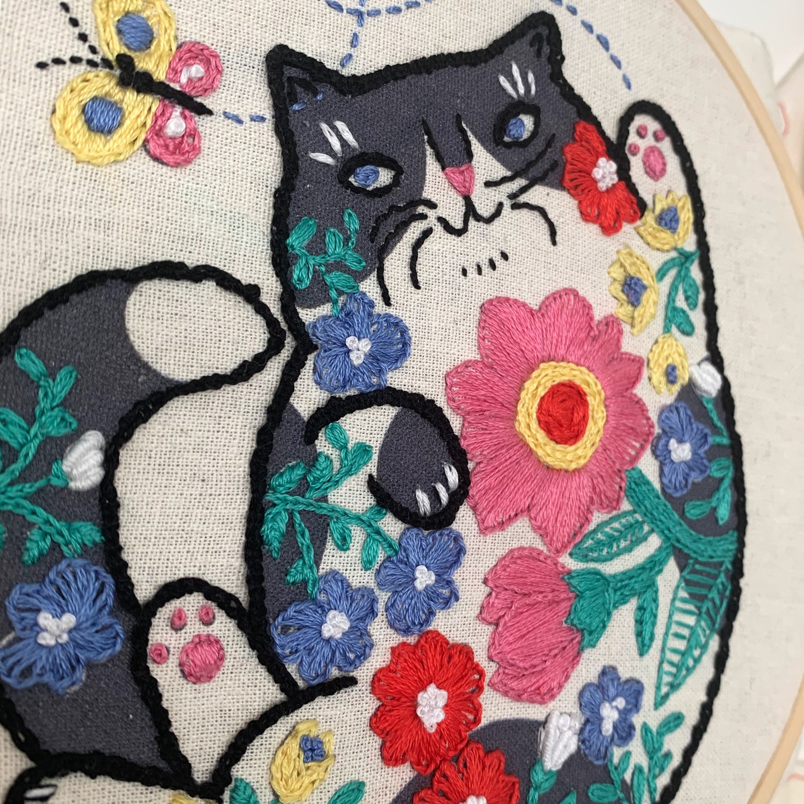 Cat Embroidery Kit Hand Embroidery Pattern Cat Lover Gift - Etsy
