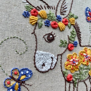 Donkey Embroidery Design ; PDF Pattern Download ; Farm Animal Hand ...