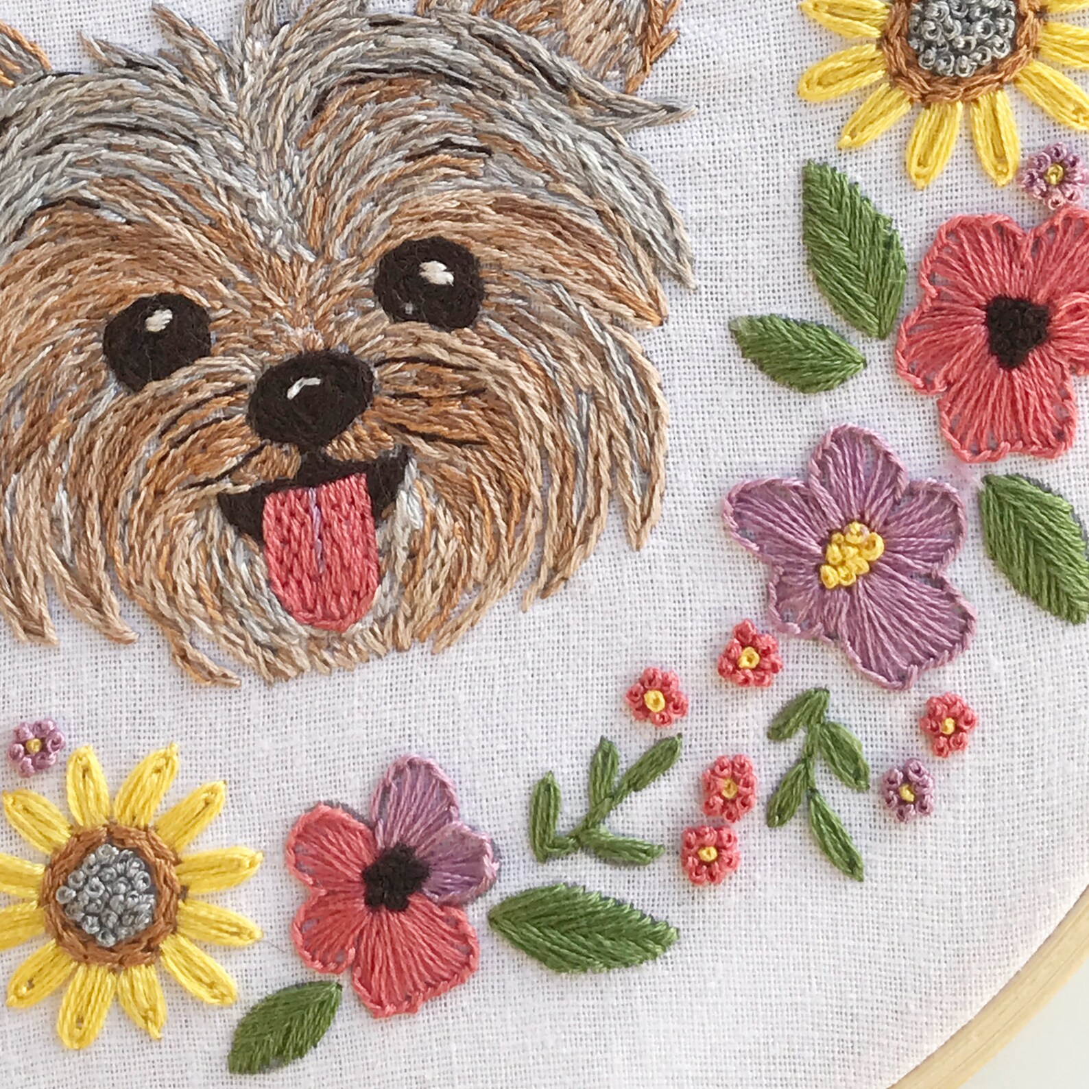 Hand Embroidery Pattern ; Yorkie Design ; Digital File Pdf Download ...