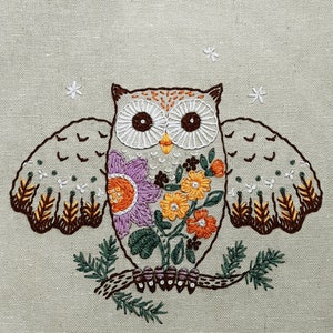 Hand Embroidery Pattern ; Owl Design ; Bird Pattern ; PDF Download ...