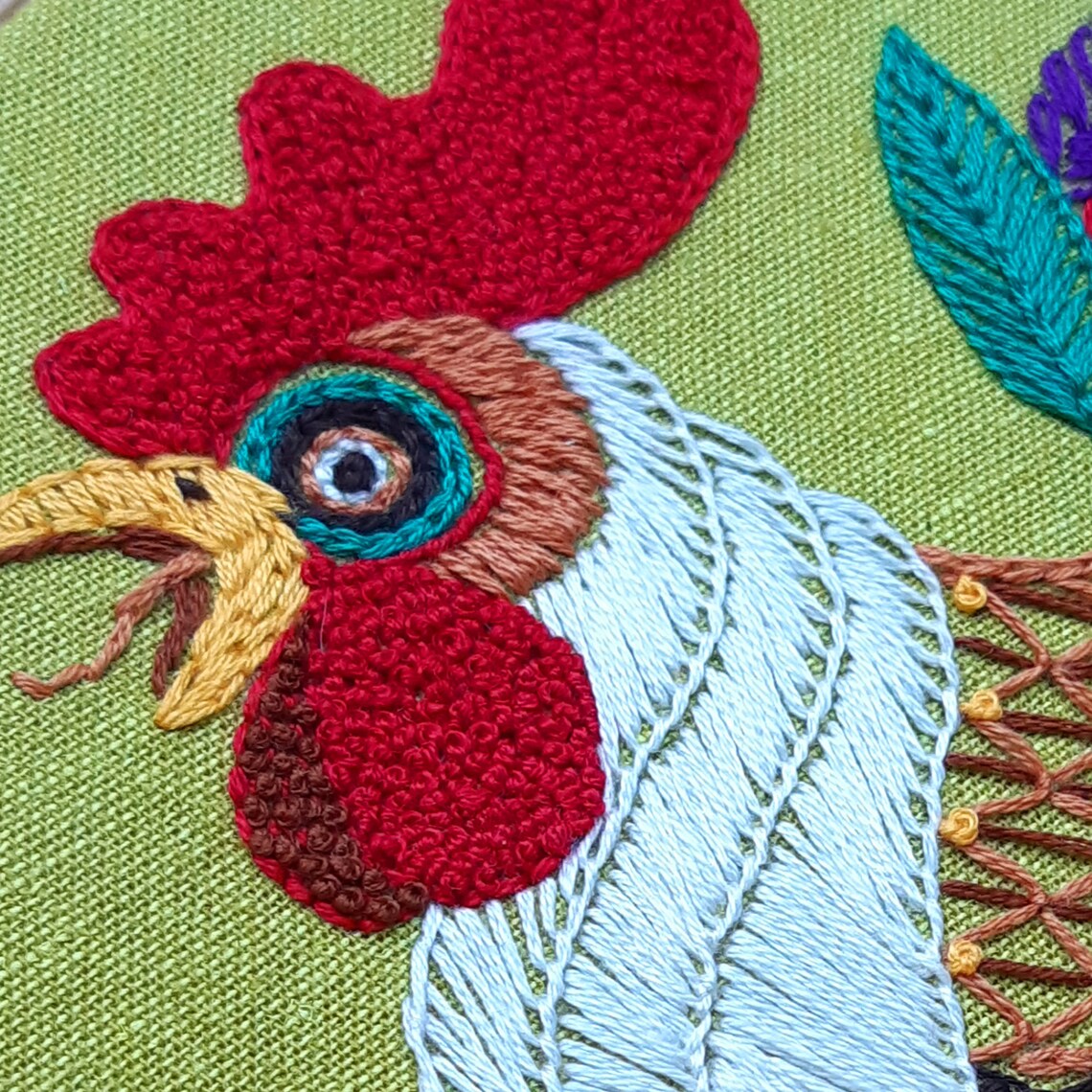 Rooster Hand Embroidery Pattern PDF Pattern Download - Etsy