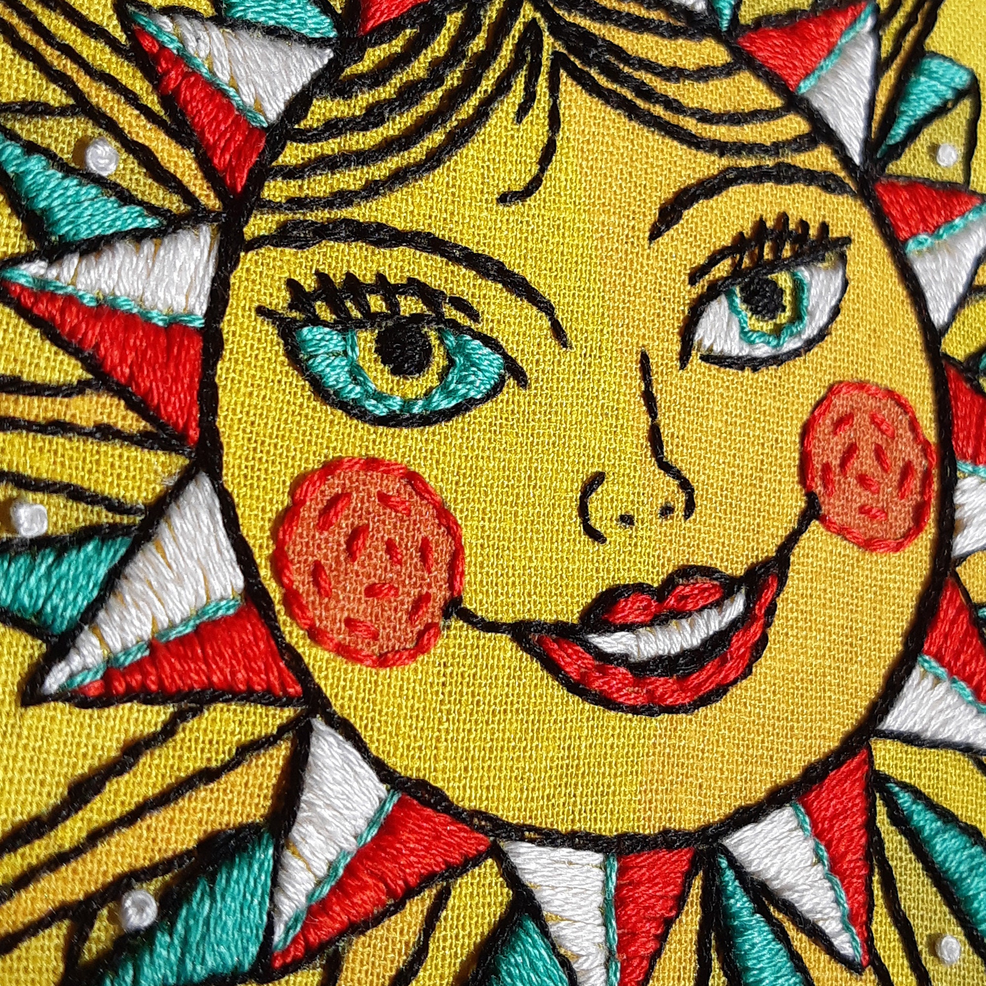 Hand Embroidery Pattern ; Sunshine Face Design ; PDF Download ...