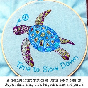 Turtle Embroidery Kit: Custom Quote, Modern Hoop Art - Etsy