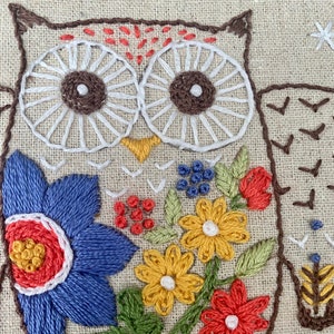Hand Embroidery Pattern ; Owl Design ; Bird Pattern ; PDF Download ...