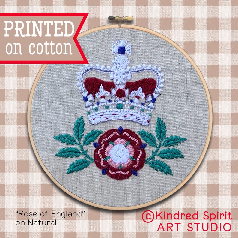 Tudor Rose Embroidery Kit for Beginners | English Rose Needlework | DIY ...