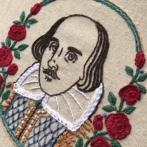 Shakespeare Embroidery Pattern: Theatrical Needlepoint Design (PDF ...