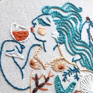Hand Embroidery Pattern ; Mermaid Design ; Instant Download ; Ocean ...