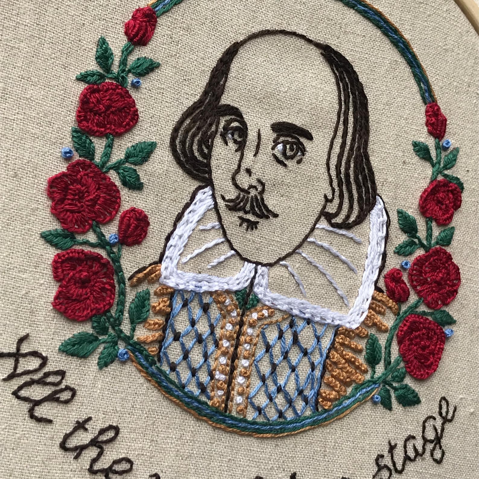Shakespeare Embroidery Pattern: Theatrical Needlepoint Design (PDF ...