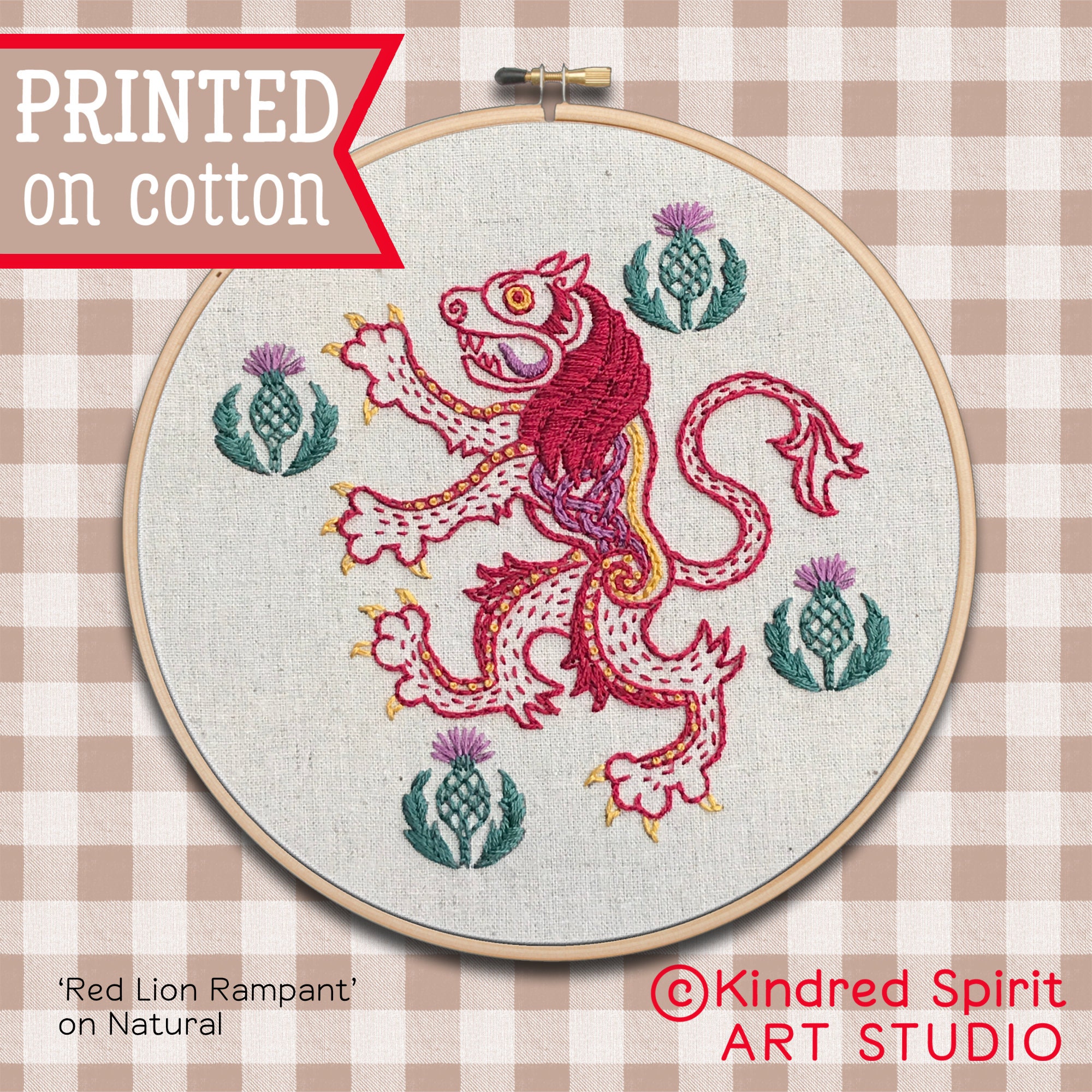 Welsh Dragon Embroidery Kit ; Flower Design ; Cultural Needlepoint ...