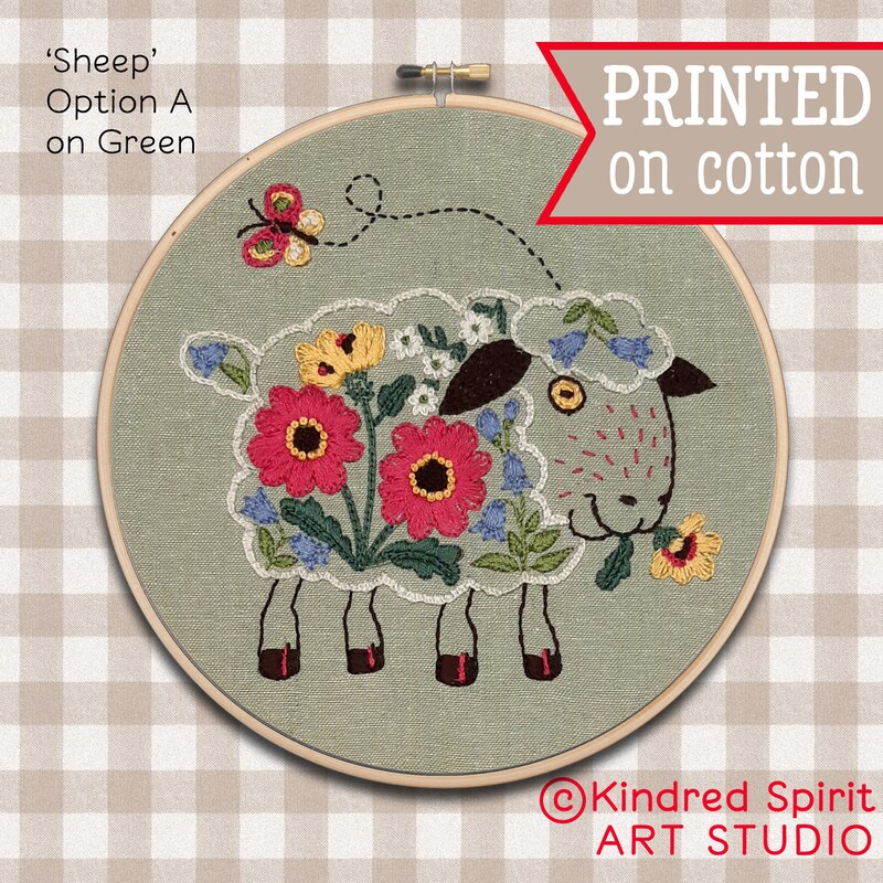 Baby Lamb Embroidery - Etsy