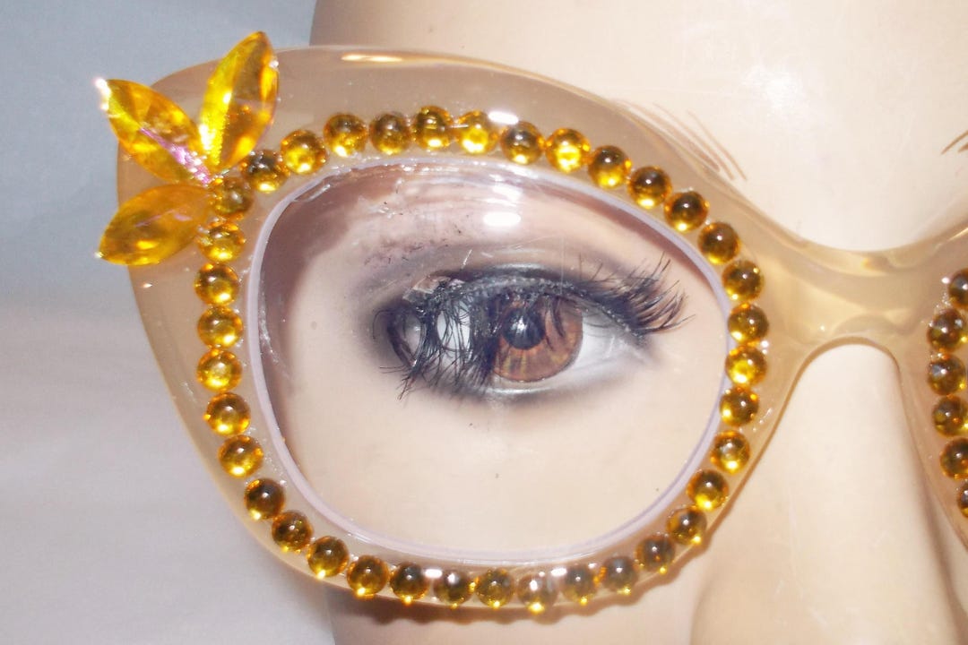 3.50 Rhinestone Reading Glasses: Tan Frames, 3.50 Strength - Etsy
