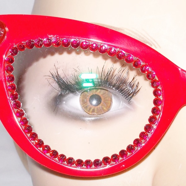 Bright Red Glasses - Etsy
