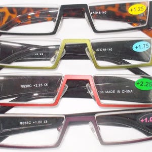 Reading Glasses Unisex Metal Half-moon Underframe Readers Metal Frames ...