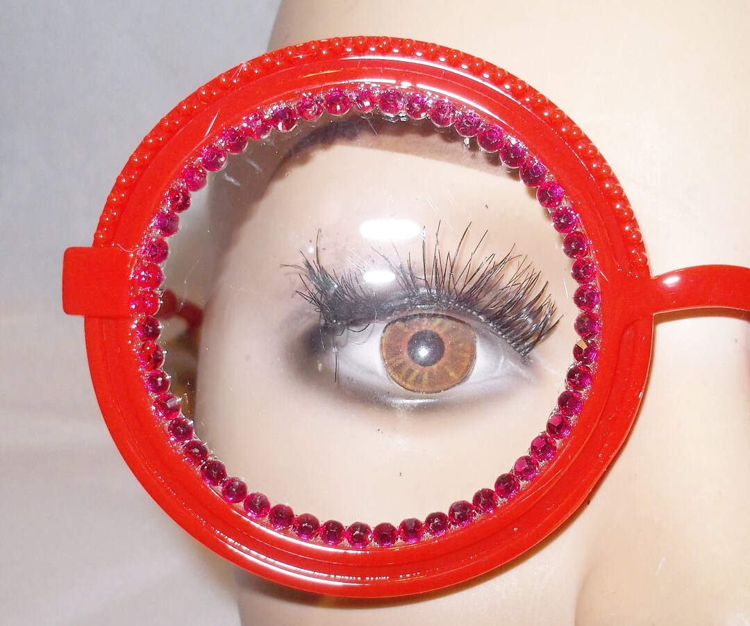 Ruby Red Rhinestone Reading Glasses: Round Readers - Etsy