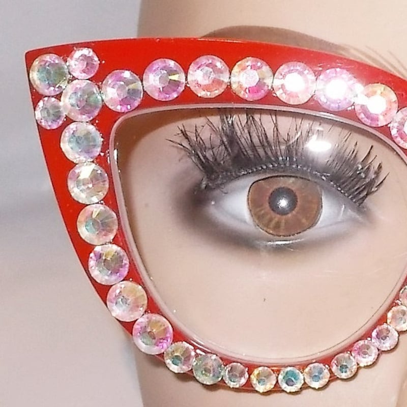 Bright Red Glasses - Etsy