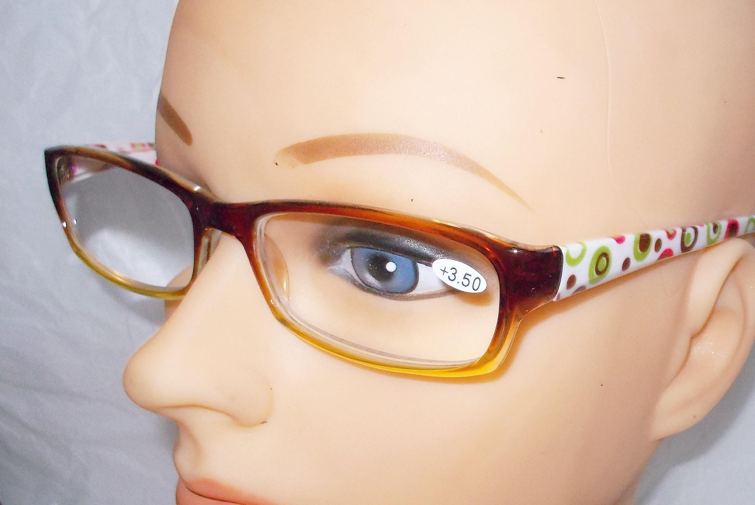 4 Pack Set of Readers 4 Polka Dot Printed Reading Glasses: Spring ...