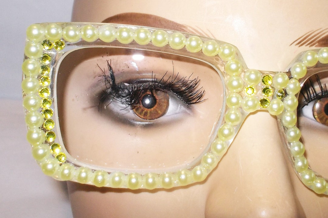 Lemon Pearl Reading Glasses: Clear Frame Readers, 3.50 Strength - Etsy