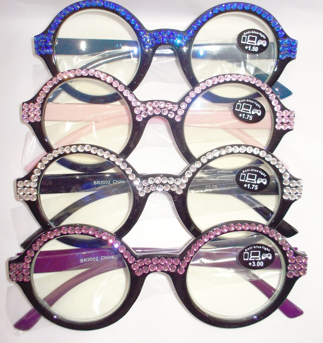 Reading Glasses New Style Fabulous Round Readers in 4 Colors Set in ...