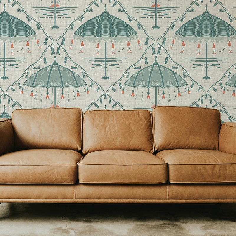 Midcentury Wallpaper - Etsy