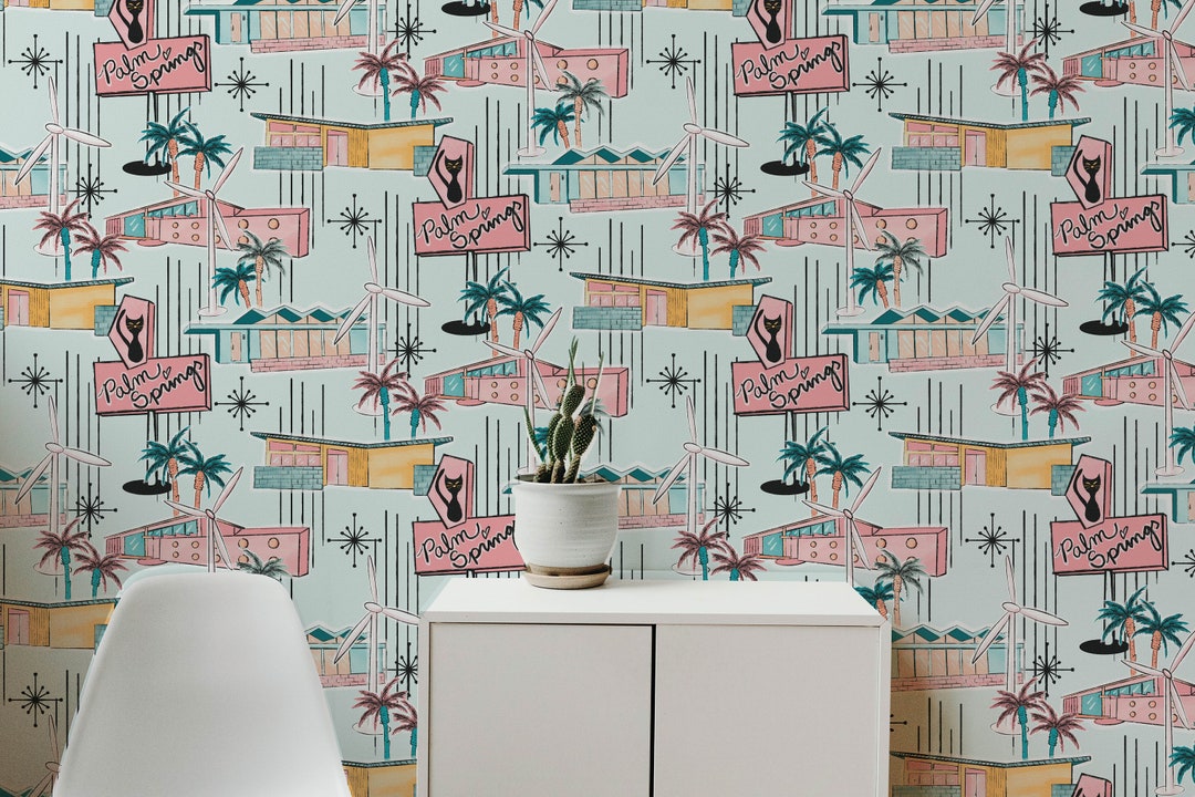 Mid Century Modern Palm Springs, Retro Atomic, MCM, Peel and Stick ...