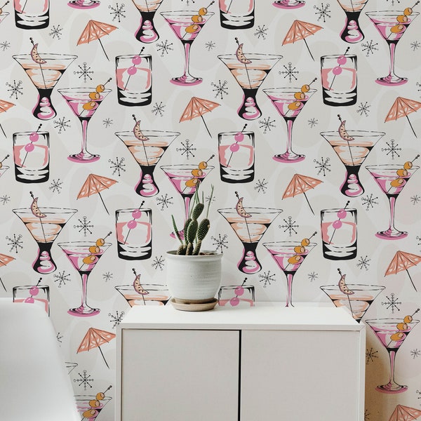 Retro Mid Century Atomic Wallpaper - Etsy