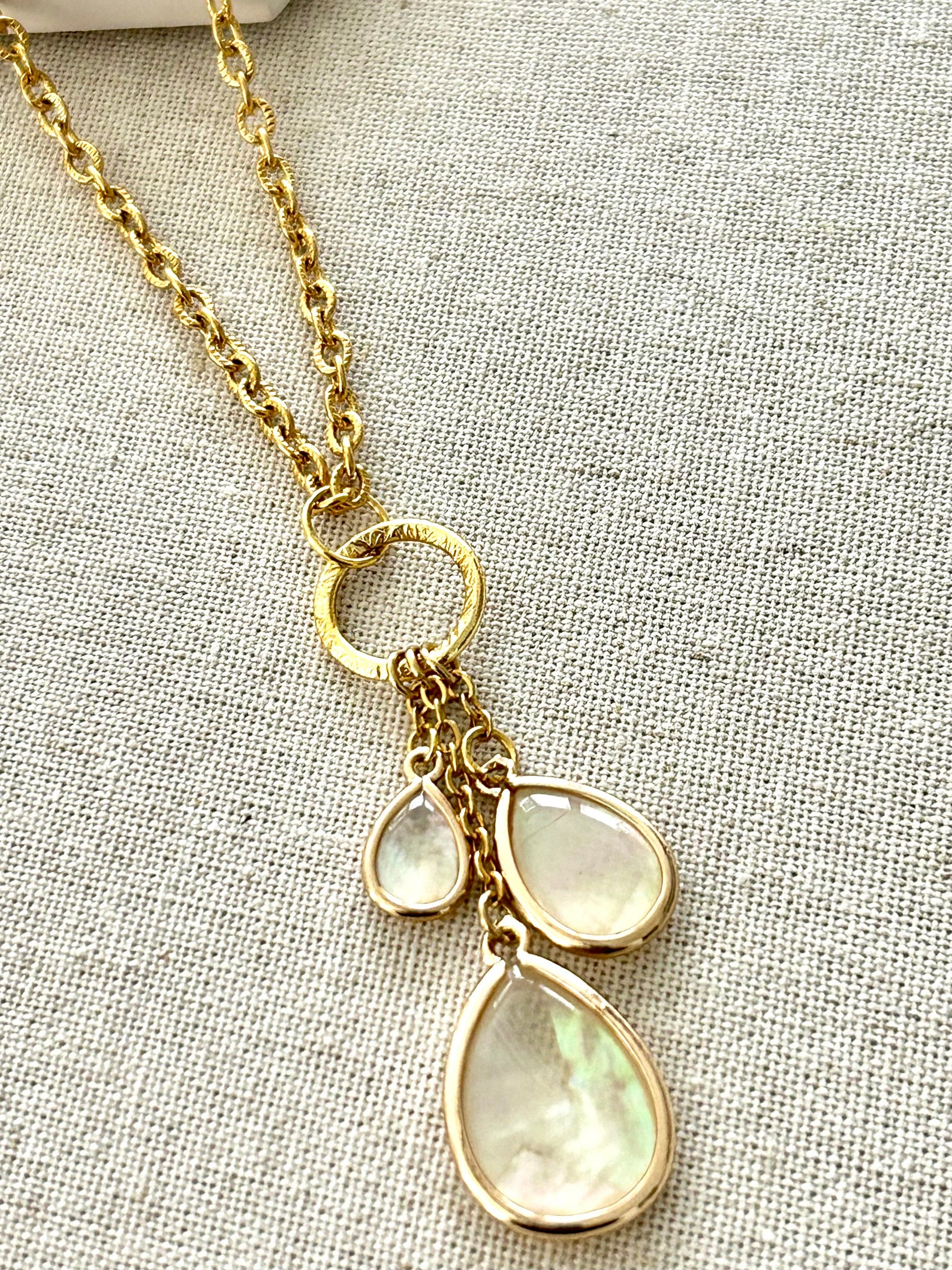 Long Necklaces for Women, Mother of Pearl Necklace, Teardrop Necklace ...
