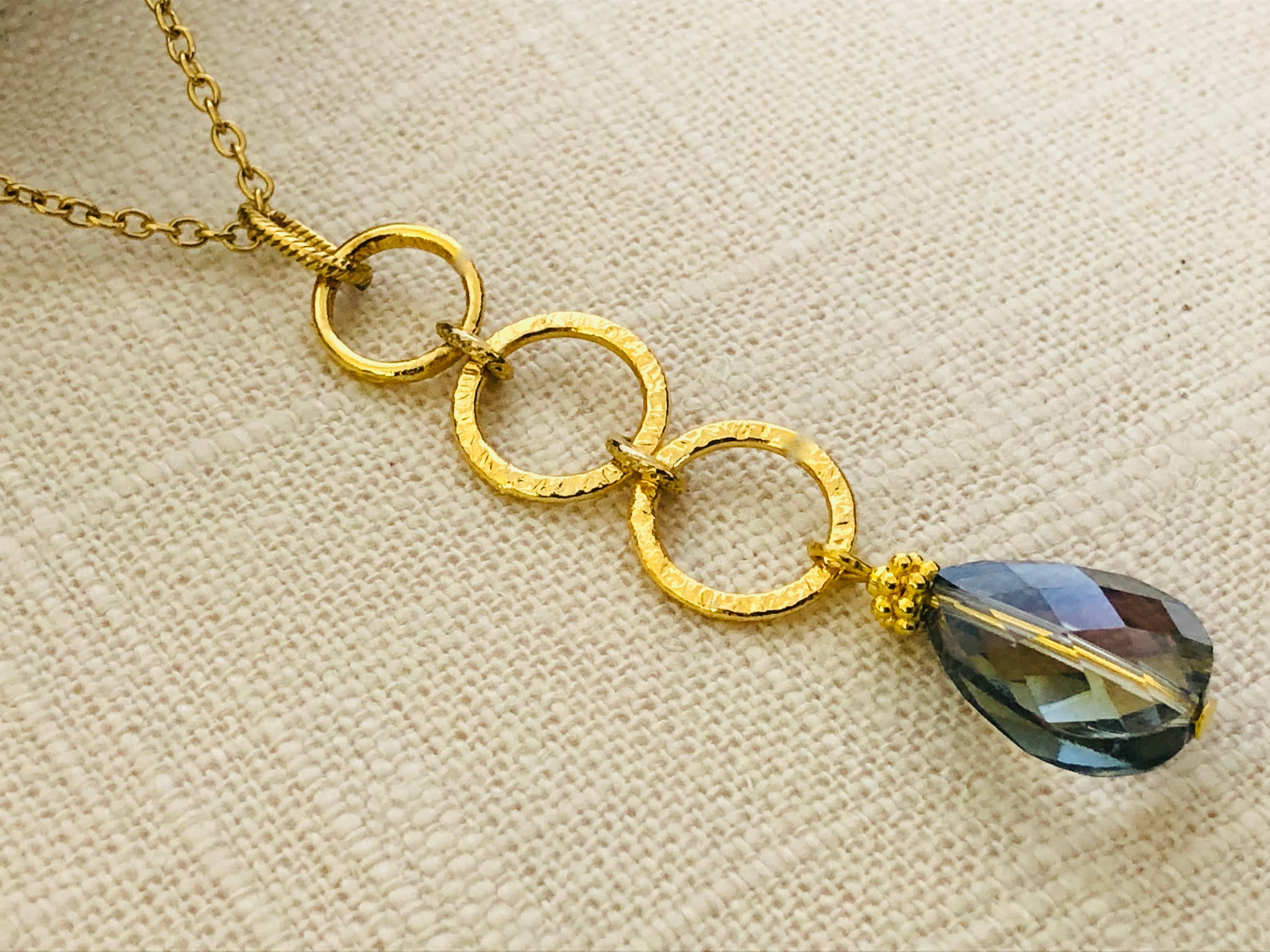 Long Necklaces for Women, Teardrop Necklace Gold, Gift for Her Birthday ...