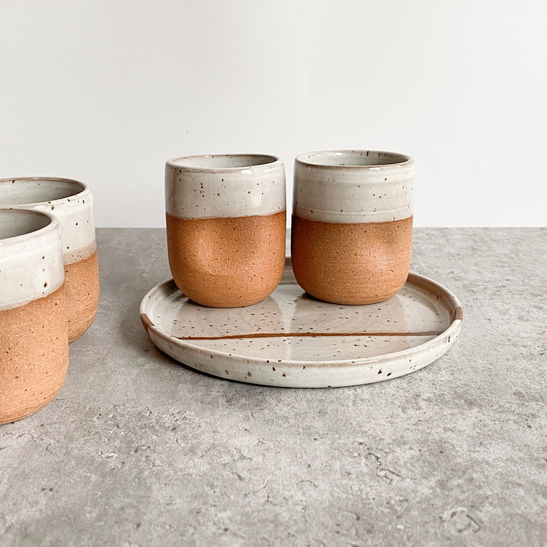 Ceramic Espresso Cup Set, Coffee and Espresso Lovers Gift Set, Neutral ...