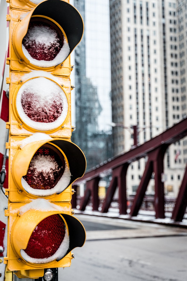 Chicago Bridge Traffic Lights Chicago Photography Wall Art - Etsy