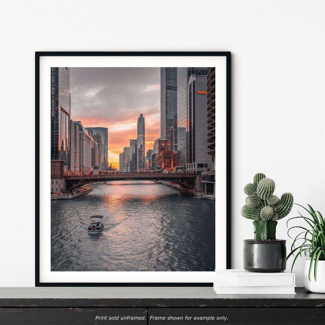 Chicago River, Chicago Photograph, Wall Art, Fine Art Print, Urban ...