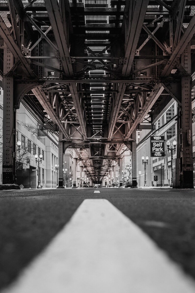 Chicago EL Tracks, Black and White Photograph, Wall Art, Fine Art Print ...