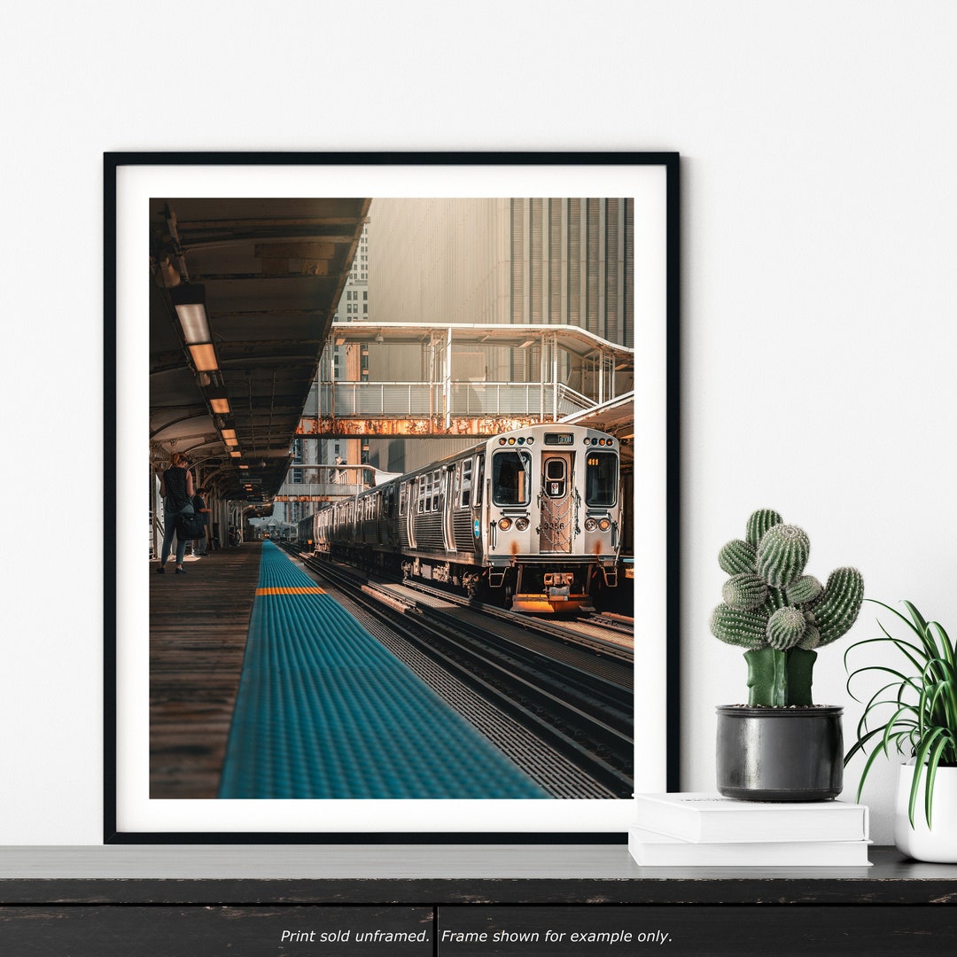 Chicago L Tracks, Train Platform, Chicago Photograph, Wall Art, Fine ...
