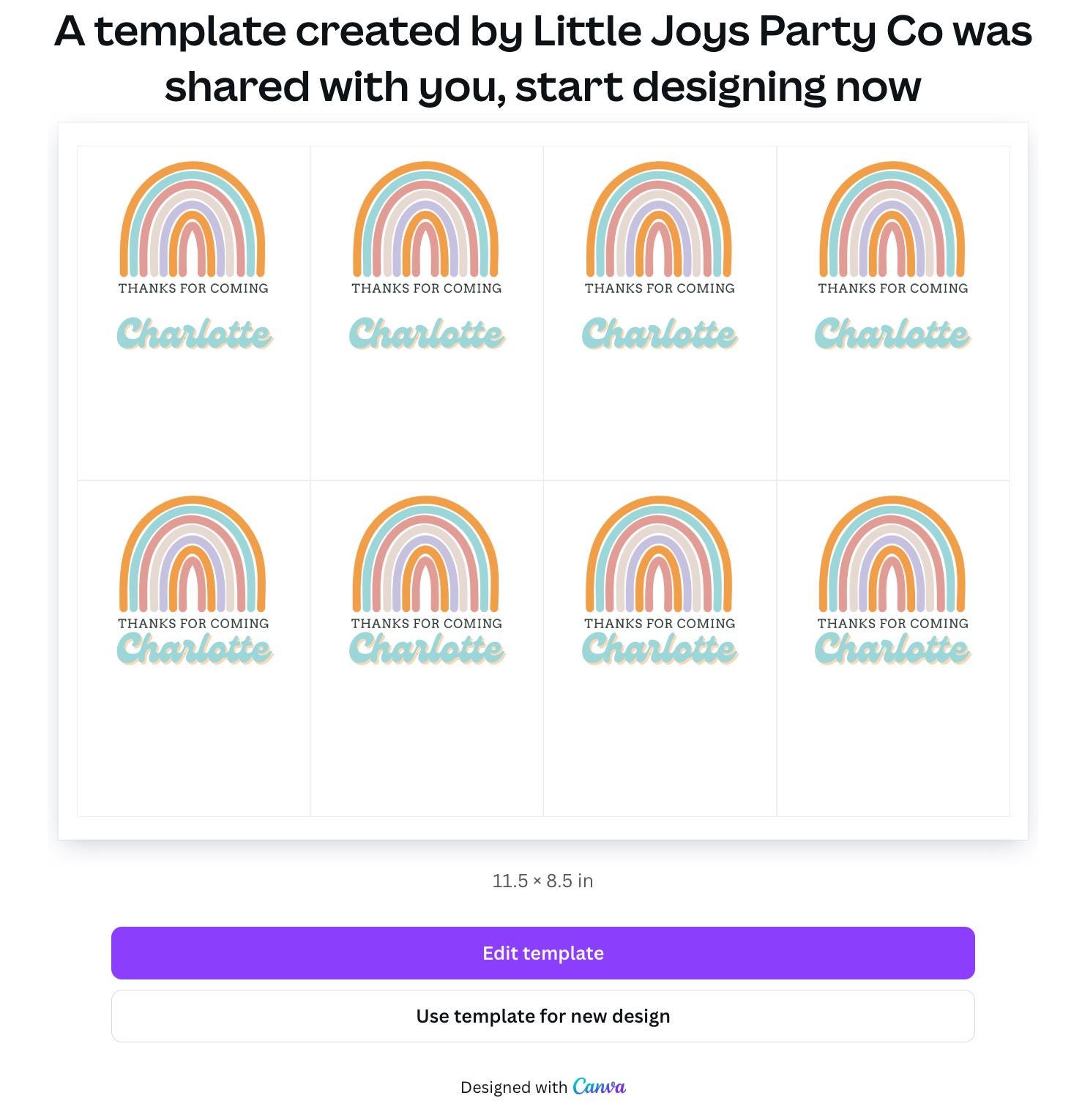 Rainbow *editable DIGITAL Template* for DIY Bracelet Making Kit Party ...