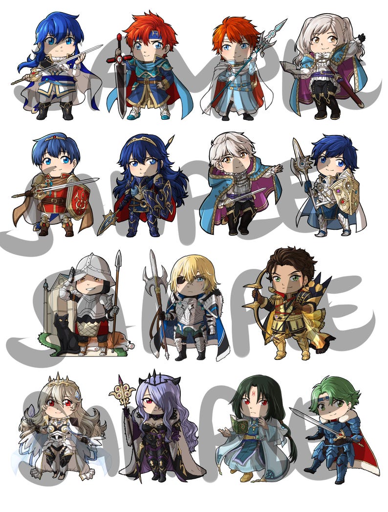 Fire Emblem Acrylic Chibi Mini Keychains Choose Your Legend Cyl Winners ...